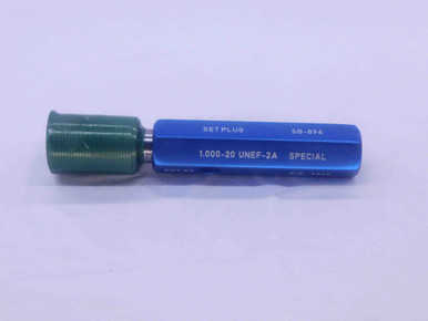 1" 20 UNEF 2A SPECIAL SET THREAD PLUG GAGE 1.0 1.00 NO GO ONLY P.D ...