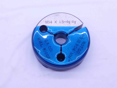 M14 X 1.5 4g6g METRIC THREAD RING GAGE 14 NO GO ONLY P.D. = 12.904 ...