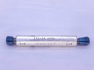 1/8 27 NPTF L1 & L3 PIPE THREAD PLUG GAGE .125 .1250 N.P.T.F. DRYSEAL ...