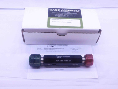 NEW M24 X 3 4H5H STI HELICOIL THREAD PLUG GAGE 24 3.0 GO NO GO = 25.948 ...