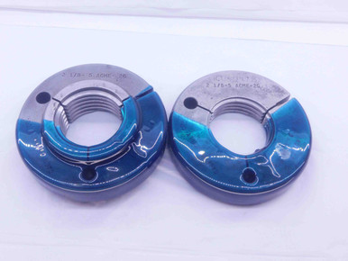 2 1/8 5 ACME 2G THREAD RING GAGES 2.125 GO NO GO P.D.'S = 2.0137 & 1. ...