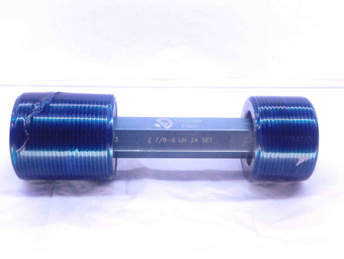 2 7/8 8 UN 2A VERMONT SET THREAD PLUG GAGE 2.875 GO NO GO PD'S = 2.7913 ...