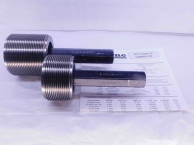 CERTIFIED 3 1/2 8 UN 2A SET THREAD PLUG GAGE 3.5 GO NO GO PDS= 3.4162 ...