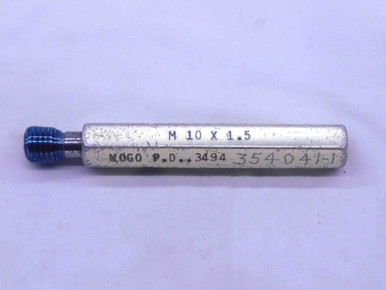 M10 X 1.5 NUZLOCK CHECK THREAD PLUG GAGE 10 NO GO ONLY P.D. = .3494 ...