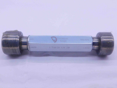 1 7/16 20 UN 2B VERMONT THREAD PLUG GAGE 1.4375 GO NO GO PD'S = 1.4050 ...