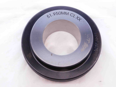 51.950 CL XX MASTER PLAIN BORE RING GAGE 52.000 -.050 52 mm 2.0453 51. ...
