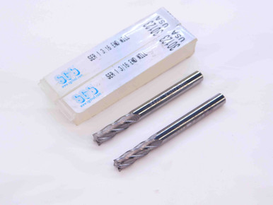 2pcs NEW SGS 3/16 O.D. 3/4 LOC HSS END MILL 3/16 SHANK 4 FL 30123 .1875 ...