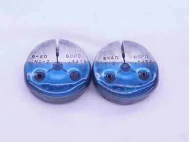 8 40 NS 2 THREAD RING GAGES #8 .164 .1640 GO NO GO P.D.'S = .1478 ...