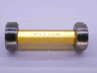 M56 X 1.5 6H METRIC THREAD PLUG GAGE 56 GO NO GO P.D.'S = 55.026 & 55. ...