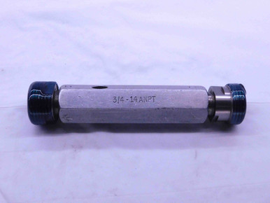3/4 14 ANPT L1 & L3 PIPE THREAD PLUG GAGE .75 .750 .7500 A.N.P.T. 3 ...