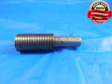 3/8 18 NPSM Thread Plug Gage | TS0124BU | M & J Tooling LLC