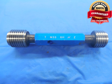 M33 X 3.5 6H Thread Plug Gage | DW5398BU | M & J Tooling LLC
