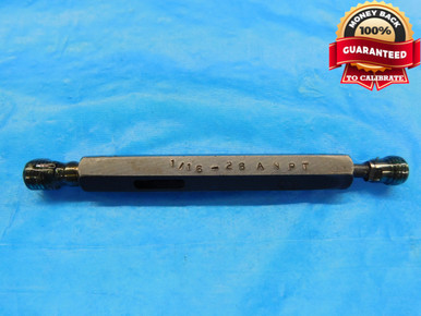 1/16 28 ANPT L1 & L3 Thread Plug Gage | DW17504AW2 | M & J Tooling LLC