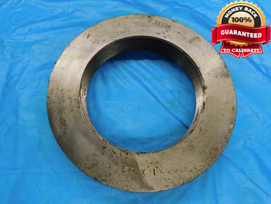 SHOP MADE M80 X 12 TPI SOLID Thread Ring Gage | DW17874HX | M & J ...