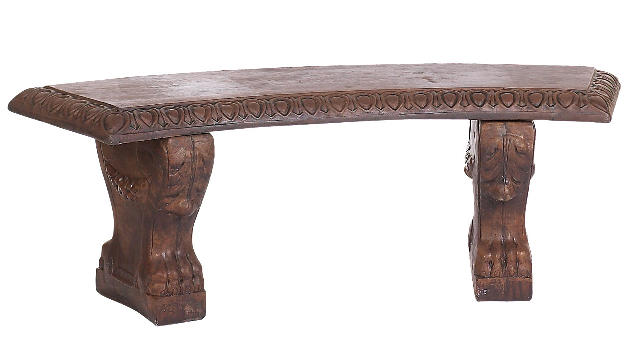 Curved Swag with Claw Legs Bench