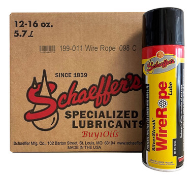 Schaeffer 199 Silver Streak Wire Rope Lube | 12 Cans | Buy1Oils