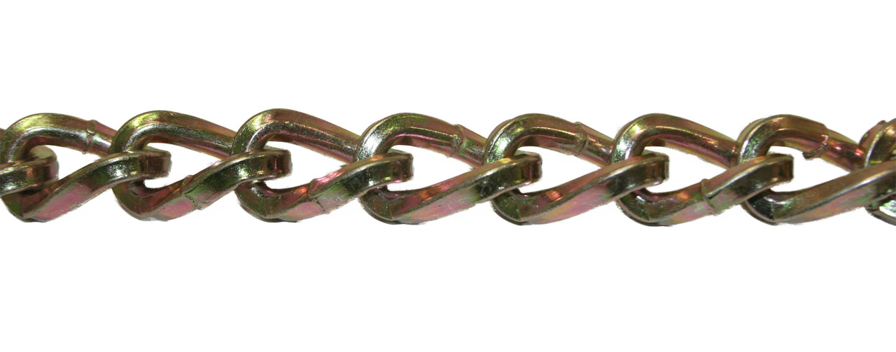 34375 - 3/8" 9/0 Alloy Twisted Square Link Bulk Continuous Cross Chain ...