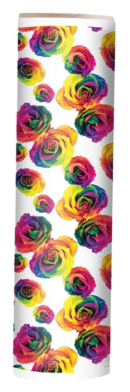 Rainbow Roses on White - HTV Pattern | Heat Transfer Warehouse