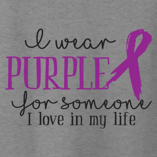 I Wear Purple DTF Transfer for Shirts and Garments