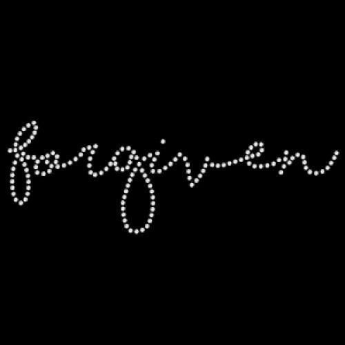 Forgiven Script - Stock Rhinestone Transfer | Heat Transfer Warehouse