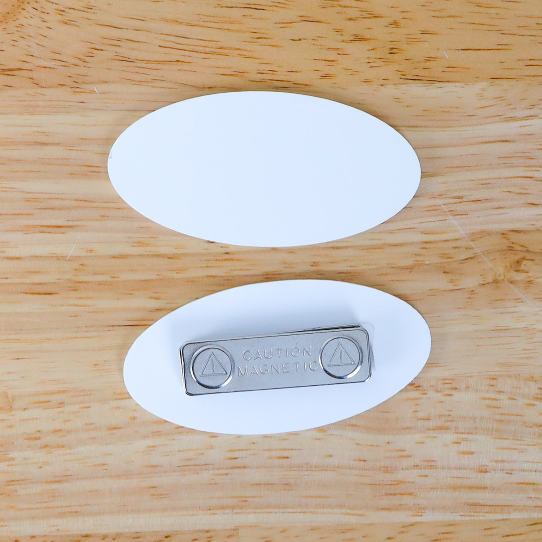 Sublimation Rectangular & Oval Name Badges with Magnet