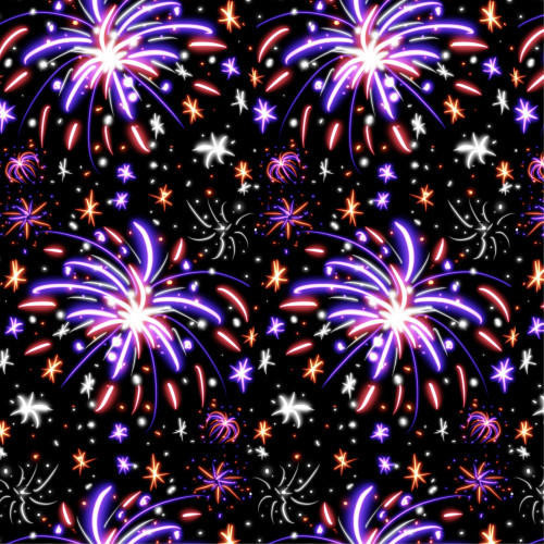 Neon Light Fireworks - HTV Pattern
