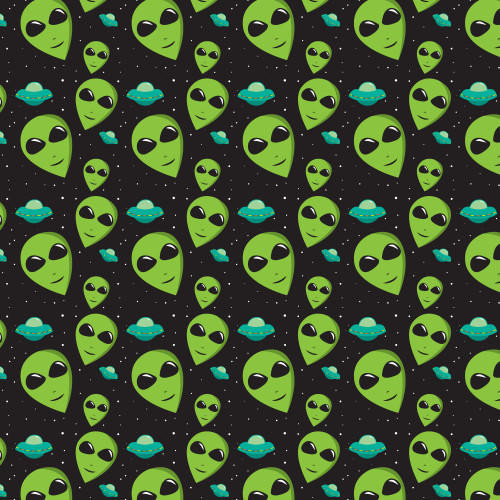 Aliens and Spaceships - Adhesive Vinyl Pattern