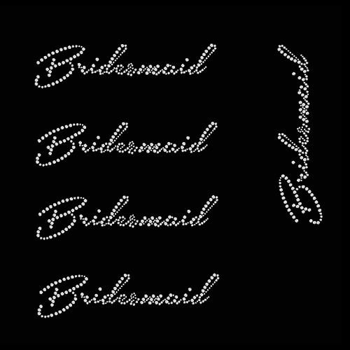 Brush Wedding Rhinestone Transfers Bundle