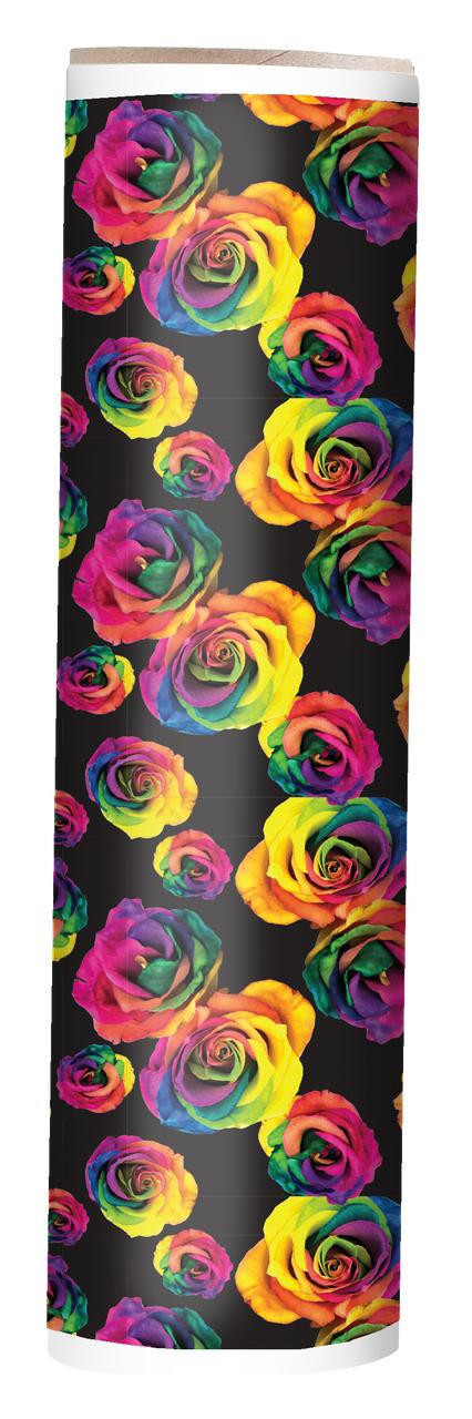 Rainbow Roses on Black - HTV Pattern | Heat Transfer Warehouse