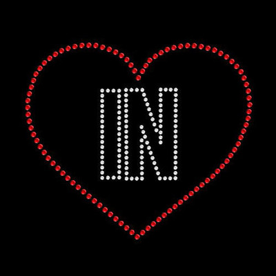 Indiana Heart Rhinestone Transfers - Heat Transfer Warehouse