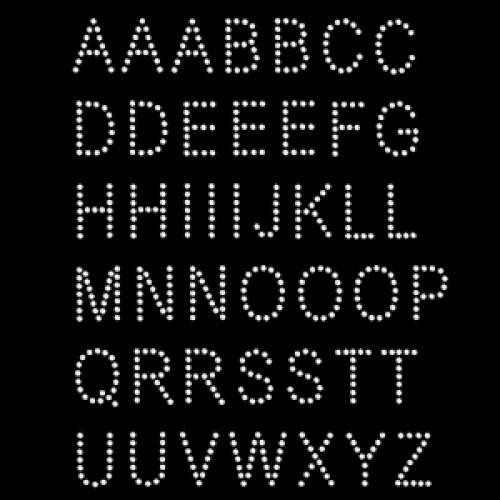 Simple Alphabet - Stock Rhinestone Transfer | Heat Transfer Warehouse