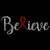 Believe Ribbon Red - Stock Rhinestone Transfer | Heat Transfer Warehouse
