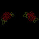 Red Roses - Rhinestone Transfer