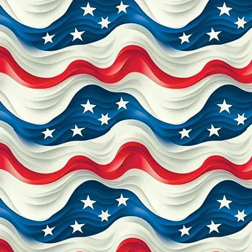 Wavy American Flag Heat Transfer Vinyl