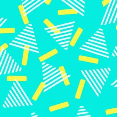 90's Triangle Teal - Adhesive Vinyl Pattern