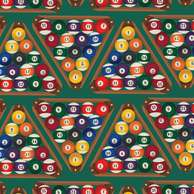 Racked Pool Balls - Adhesive Vinyl Pattern
