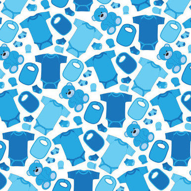 Baby Clothes Blue - Printed Pattern HTV