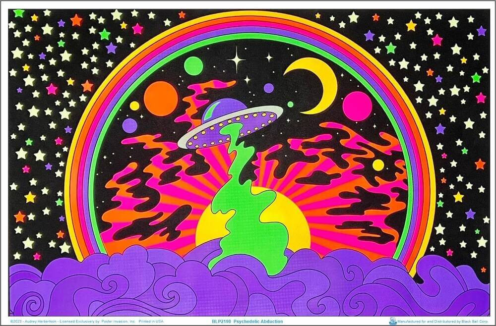 Trippy Blacklight Poster
