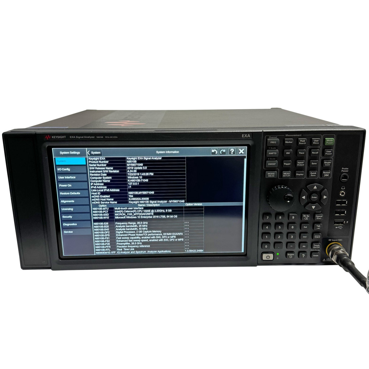 Keysight (Agilent) N9010B EXA Signal Analyzer 10 Hz – 26.5 GHz