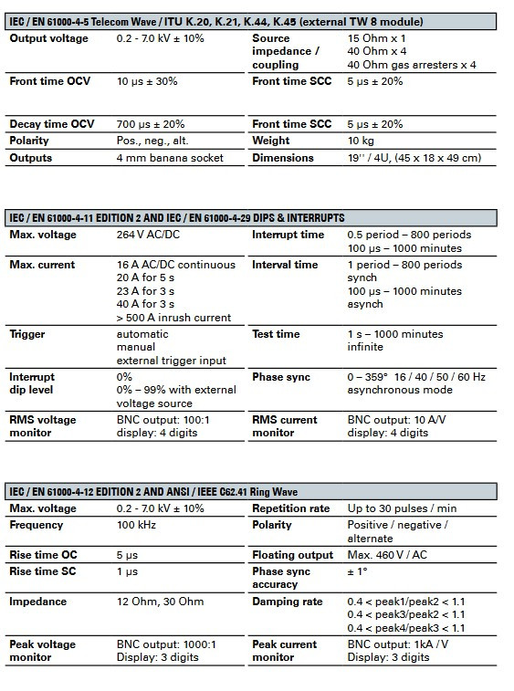 Haefely AXOS 8 7kV Surge & EFT Generator - EMC Test Equipment