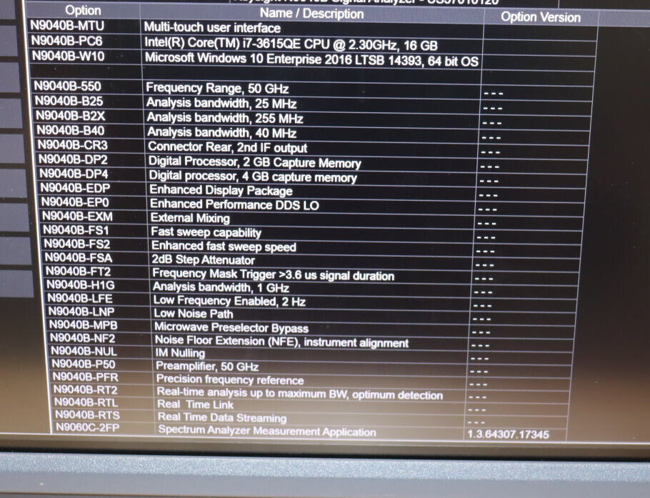 Keysight N9040B Millimeter Wave Signal Analyzer