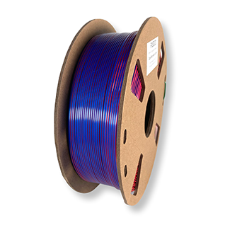 Fuse 3D Tri Colour Silk Dark Red -Blue-Green 3D Printing Filament
