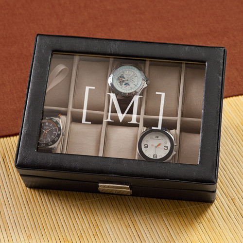 Personalized Leather 3rd Anniversary Watch Box