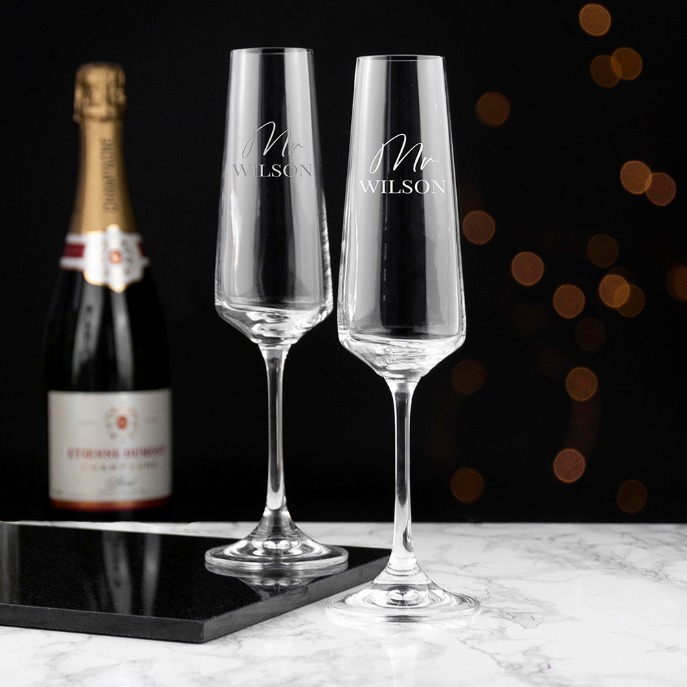 Personalized Toasting Flutes