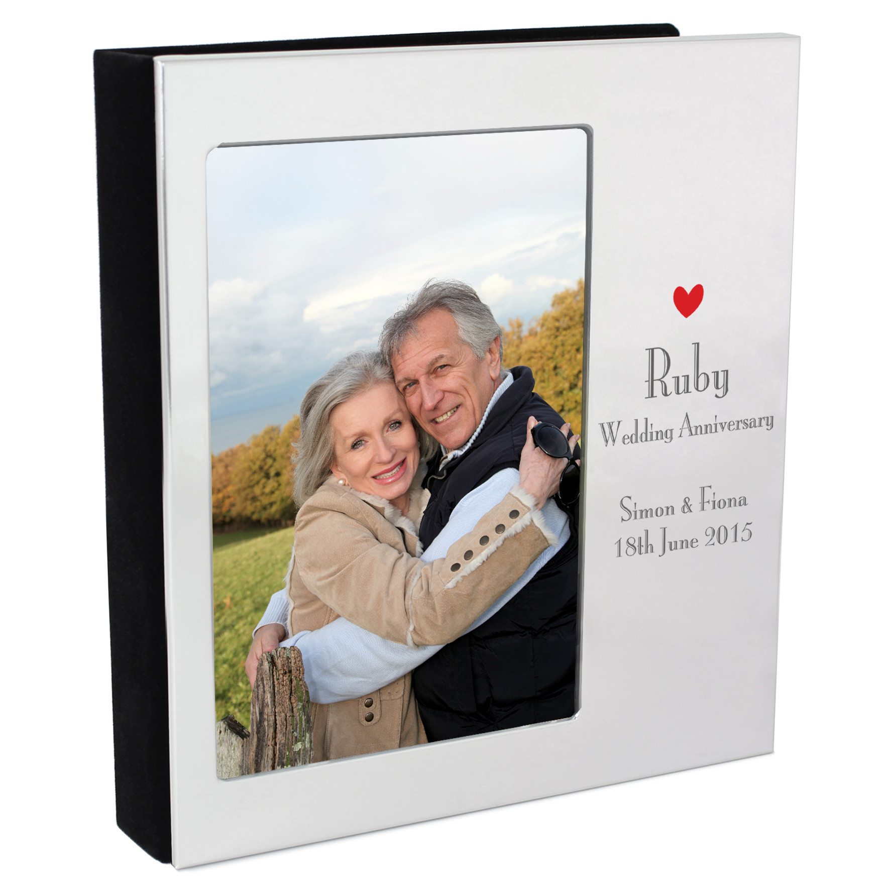Personalized Ruby Anniversary Frame & Photo Album