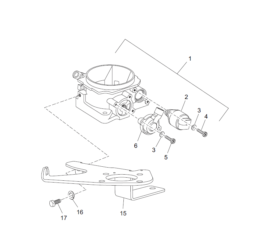 Throttle body components 5.7 /5.0 L - Nautiqueparts.com