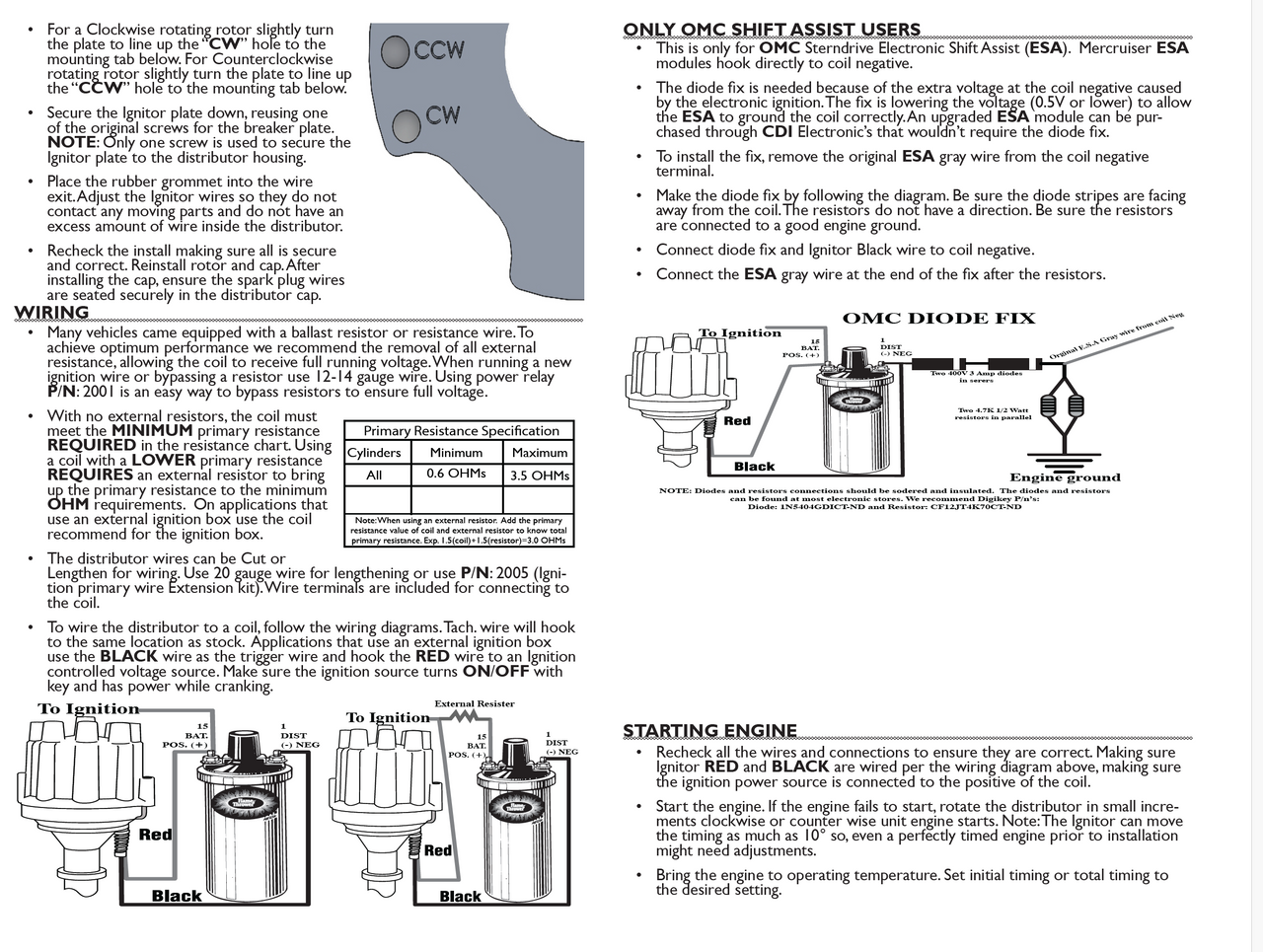 Breakerless Ignition Kit for Prestolite distributors (most Nautiques ...