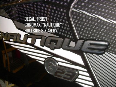Large "Nautique" Hullside Chromax Decal - Nautiqueparts.com