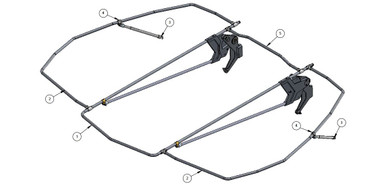 BIMINI BI-FOLD FRAME AND HARDWARE (2019 G-SERIES)