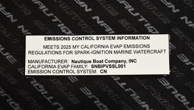 DECAL 2025 CALIFORNIA EMISSIONS LABEL